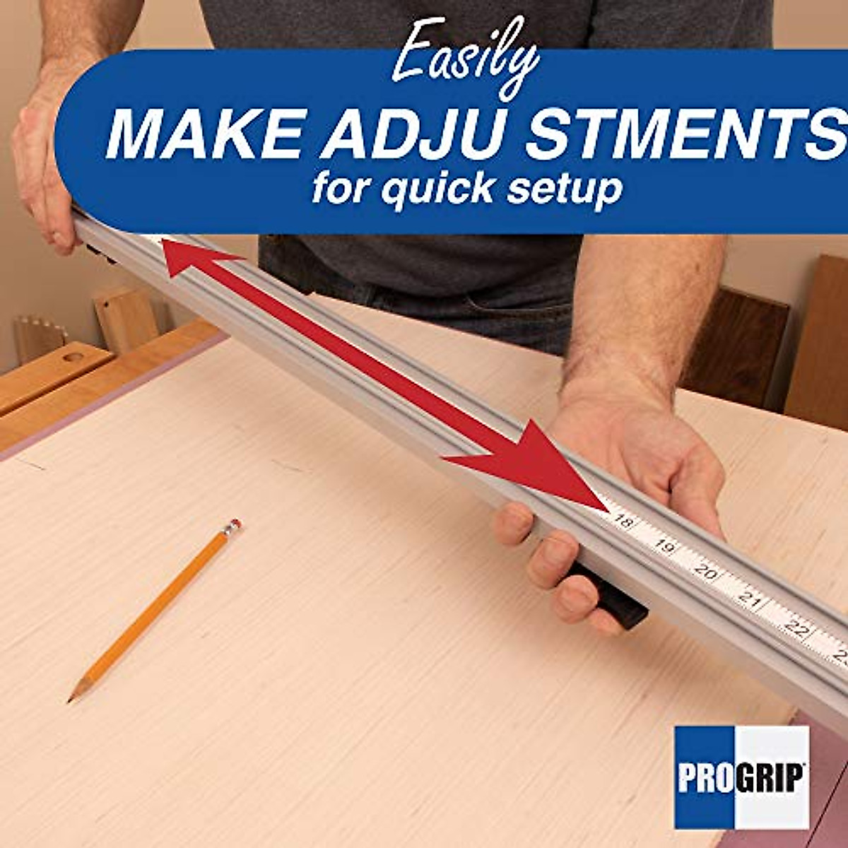 ProGrip Straight Edge Clamp Ideal for Cutting Large Sheets of Plywood and Dado Slots (50 inch Clamp)