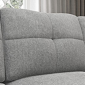 HONBAY Convertible Sectional Sofa, L Shaped Couch, Reversible 4 Seat Corner Sofa for Small Apartment,Light Grey, 82.7/''D x 82.7/''W x 36.2/''H