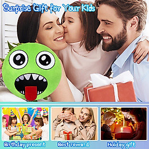 THCHZL Green+Purple Plush 13" Toys Hugging Pillow Double Sided Cute Plush Toys Puppets Soft Stuffed Animal Cushion Decoration Summer Birthday Best Gift for Kids Girls Boys Game Fans