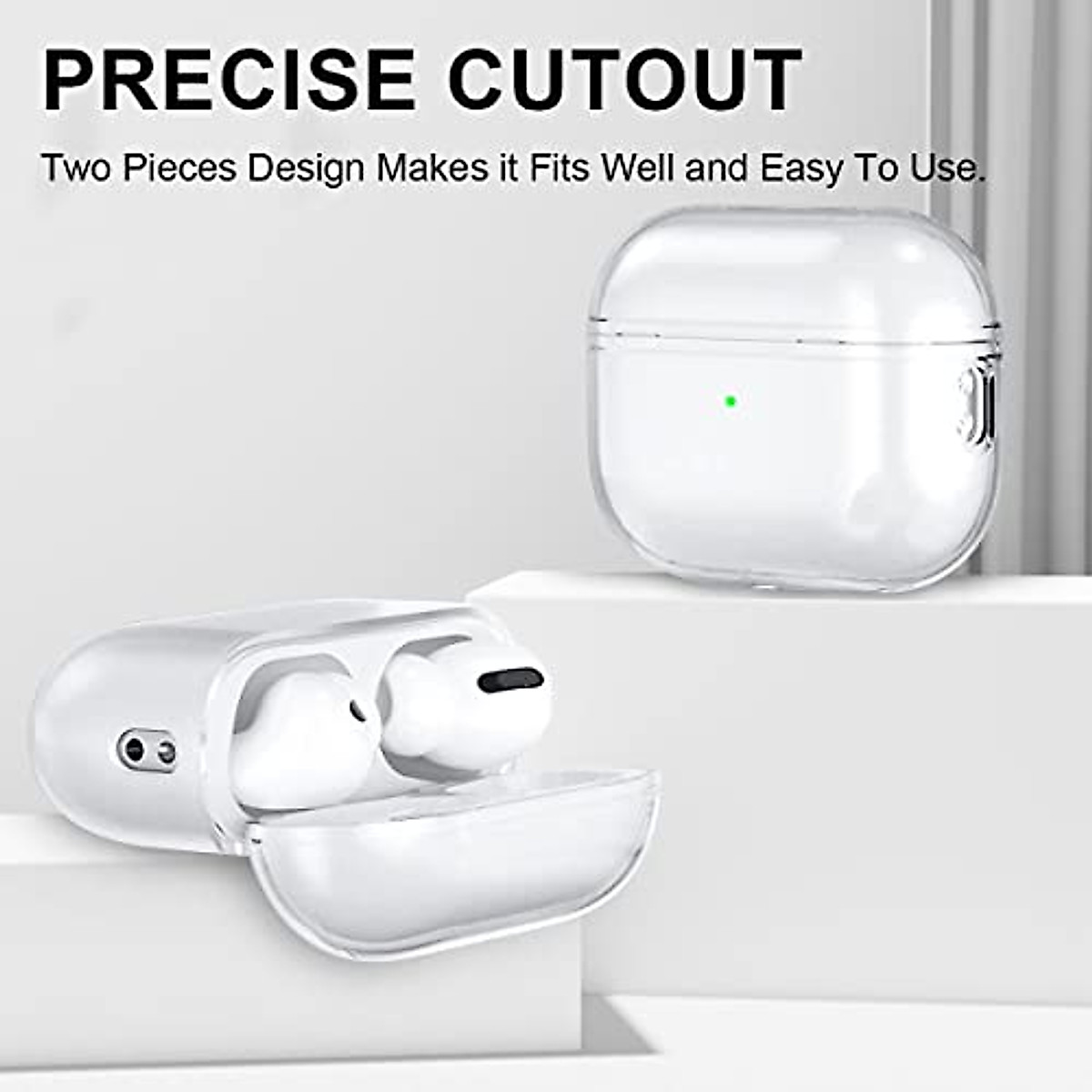 OETKER Compatible Airpods Pro 2nd Generation Case Clear, Soft Shockproof AirPods Pro 2 Case 2022 Protective Cover with Hand Strap Lanyard Transparent Airpod Pro 2 Gen Case Skin for Women Men