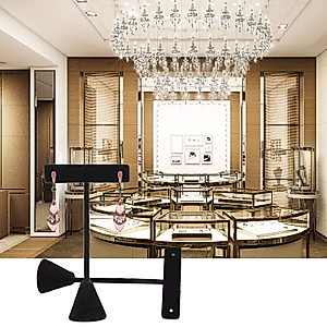 ZEONHEI 6 PCS 4.73 Inch T Stand Earring Holder, Black Velvet Earring Display T Shape Organizer, Metal T Bar Earring Display Stand for Selling, Showcase Display, Jewelry Trade Show