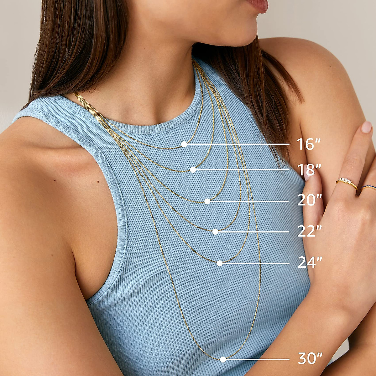 PAVOI Italian Solid 925 Sterling Silver Chain Necklace, 22K Gold Plated, 1.1mm Italian Diamond-Cut Cable Chain Necklace for Women and Men, MADE IN ITALY (18, Yellow Gold)