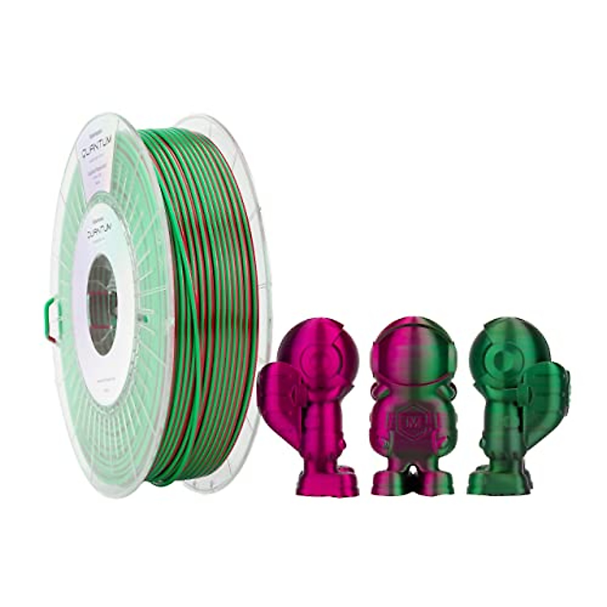 MatterHackers Quantum PLA Dichromatic Dual Color 3D Printer Filament (0.75kg) (1.75mm, Green Raspberry)
