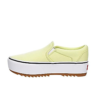 Vans Asher Platform Canvas Shoes Slip On Style - Light Green 8.5