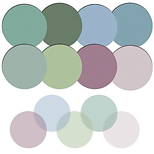 Juome Transparent Sticky Notes, 400Pcs Morandi Cute Round Clear Sticky Tabs, Translucent Book Markers Page Flags Stickers, Bible Journaling Accessories Aesthetic Office School Study Supplies
