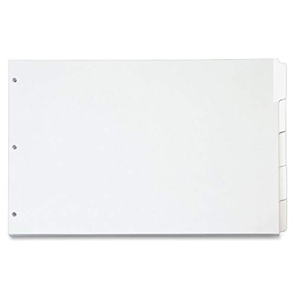 TOPS Cardinal 11x17 Write'n Erase Tab Divider, 5-Tab, White, (84270CB)