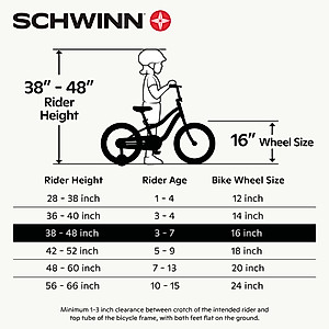 Schwinn Koen & Elm BMX Style Toddler and Kids Bike, For Girls and Boys, 16-Inch Wheels, With Saddle Handle, Training Wheels, Chain Guard, and Front Basket, Recommended Height 38-48 Inch, Purple