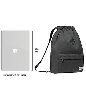 KAUKKO Drawstring Sports Backpack Gym Yoga Bag Shoulder Rucksack for Men and Women(1031-Armygreen)