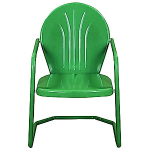 Northlight 34-Inch Outdoor Retro Tulip Armchair, Green