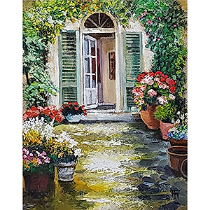 Inviting Entry, Mediterranean Italy Villa by Internationally Renowned Painter Yary Dluhos