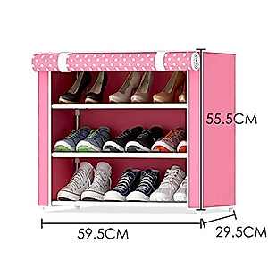 JAHH Shoe Rack, Home Shoe Rack with Dustproof Cover Closet Shoe Storage Cabinet Organizer, for Entryway Bedroom Living Room