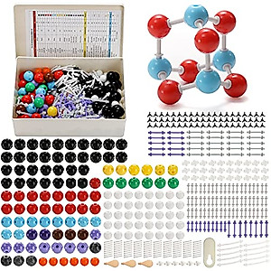 SOUJOY 444 Pieces Chemistry Molecular Model, Organic and Inorganic Modeling Kit, Students Teacher Set with Atoms Bond, Links and, Short Link Remover Tool for Learning Science