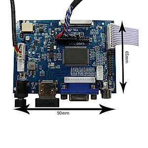 FanyiTek 10.4 inch 1024x768 4:3 600nit IPS LCD Screen and HD-MI VGA LVDs Controller Board,for Video Games,with Location Holes