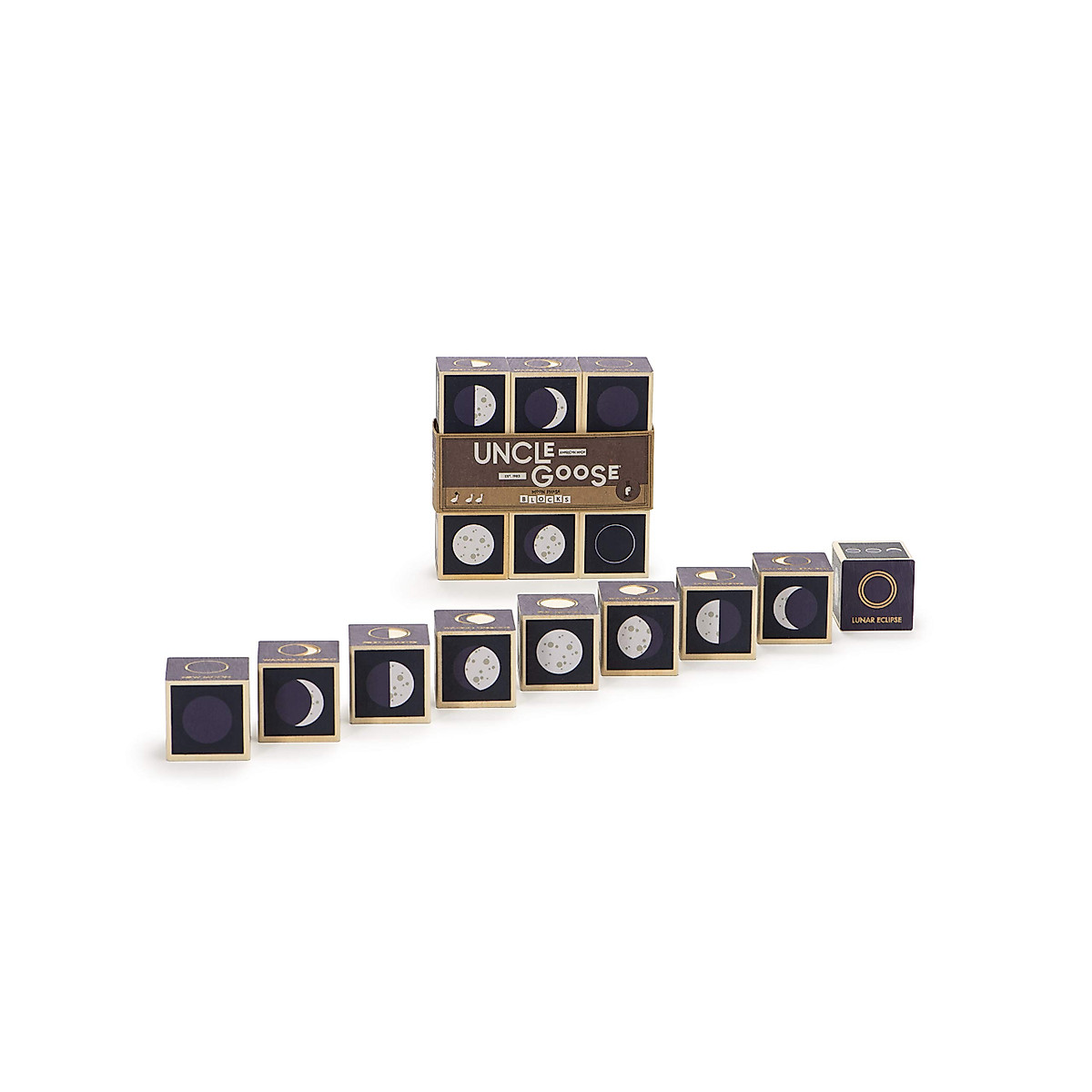 Uncle Goose Moon Phase Blocks - Made in The USA