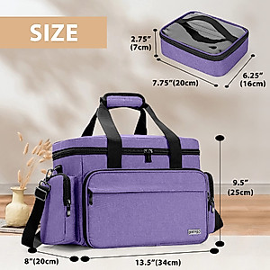 BAFASO Large Makeup Bag with 2 Removable Pouches and Detachable Dividers, Multifunctional Cosmetic Bag to Keep Makeup and Hair Supplies (Patent Pending), Purple