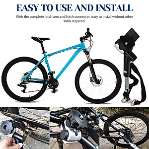 Bike Trailer Hitch Quick Release Bike Trailer Coupler Adapter Attachment Steel Linker Connector for Pet Cargo Bike Trailer