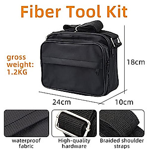 Wokyo FTTH Fiber Optic Termination Tool Kit, Fiber Optical Cable Cold Connection Tool Kit w/FC-6S Fiber Cleaver 10mW Visual Fault Locator Optical Power Meter for CATV Engineering