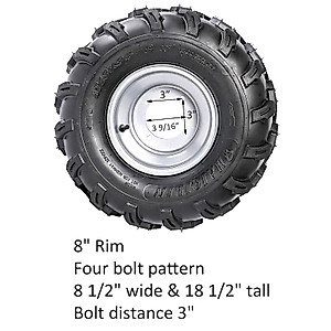 YC Yier 32" Go Kart Rear Live Axle Kit, 8" Complete Wheels Tires, 428 Sprocket, 4 Stud Hubs, Brakes, Front Steering Wheel Gear Rack Shaft Assembly for DIY Drift Trike Parts Golf Cart ATV Quad Buggy