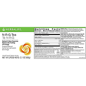 HERBALIFE NRG NATURE'S RAW GUARANA POWDER TEA 2.1 OZ