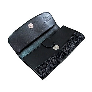 BangkokThailand VERY NICE FOR WOMEN GENUINE STINGRAY LEATHER CLUTCH WALLET SIZE = 5.0 INCHES X 8.0 INCHES