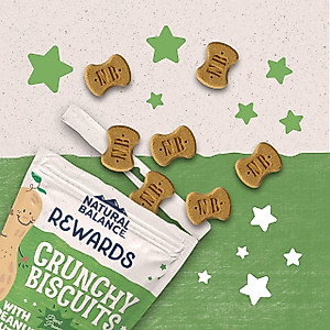 Natural Balance Limited Ingredient Rewards Crunchy Biscuits, Vegetarian Dog Treats for Adult Dogs of All Breeds, Peanut Butter Recipe, 14 Ounce (Pack of 1)