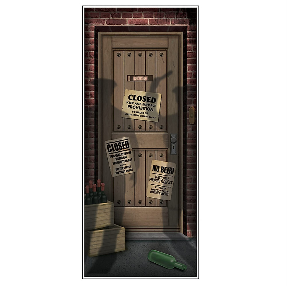 Beistle Speakeasy Plastic Door Cover- 1 pc