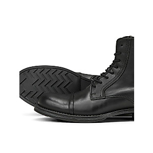 JACK & JONES Men's Biker Boots, Grey Anthracite Anthracite, 8