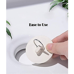 CICITOYWO Bath Tub Drain Stoppers, 4 Pieces Sink Bathtub Plug Rubber Kitchen Bathroom Laundry Bar Water Stopper Seal with Hanging Ring for Shower Faucet Cover Pool Plugs and Caps