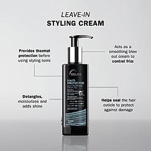 TRUSS Hair Protector - Powerful Heat Protectant + Blowout Cream - Easy-to-Use Blow Dryer + Detangler Spray with Strong Thermal Protection for Hair - Smoothing Anti Frizz Blow Dry Cream - (240 ml)