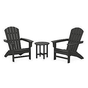 Trex Outdoor Furniture Yacht Club 3-Piece Adirondack Chair Set with Side Table