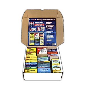 Rapid Care First Aid 93645 Refill Kit for 3 Shelf First Aid Cabinet, 643 Pieces, For Over 75 People
