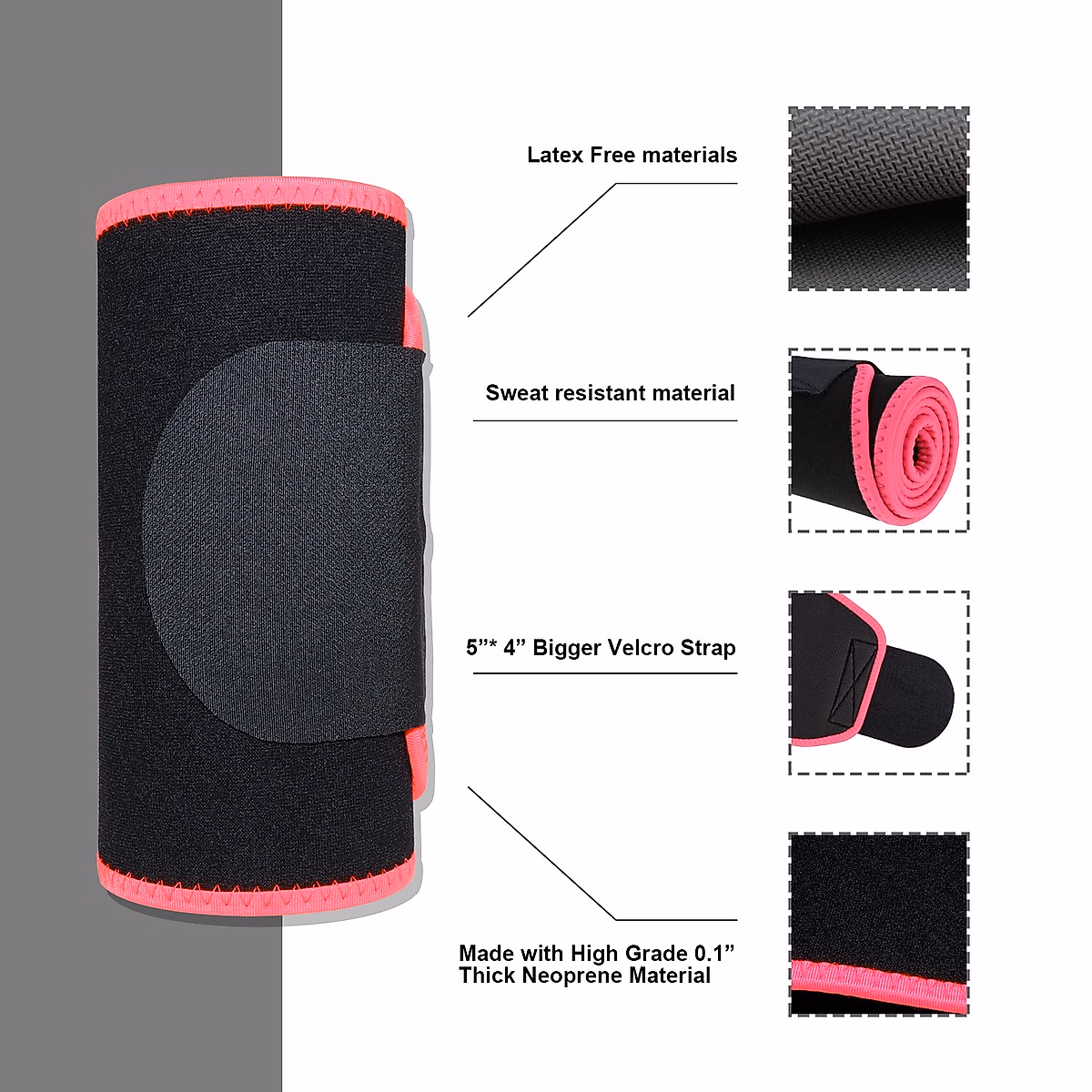 Biange Waist Trainer for Women Men Sweat Belt Waist Trimmer Belly Band Stomach Wraps