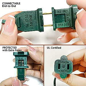 Heyworld Blue Christmas Lights, UL Certified 100 LED Mini Tree Lights, 33ft Xmas Lights, 120V Indoor & Outdoor String Lights, Waterproof Wire Lights for Christmas Tree, Patio, Garden, Home Decoration