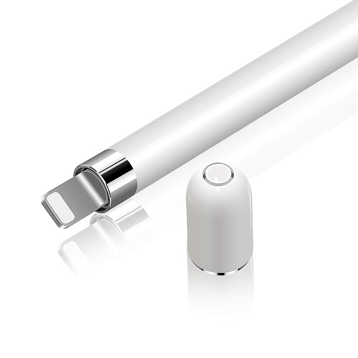 TITACUTE 3 Pack iPencil Accessories for Apple Pencil 1st Generation, Stylus Pencil Tip + Magnetic Replacement Cap Top Cover + Charger Adapter for Apple Pen 1st Gen for iPad Pro 10.5" 12.9" 9.7" White