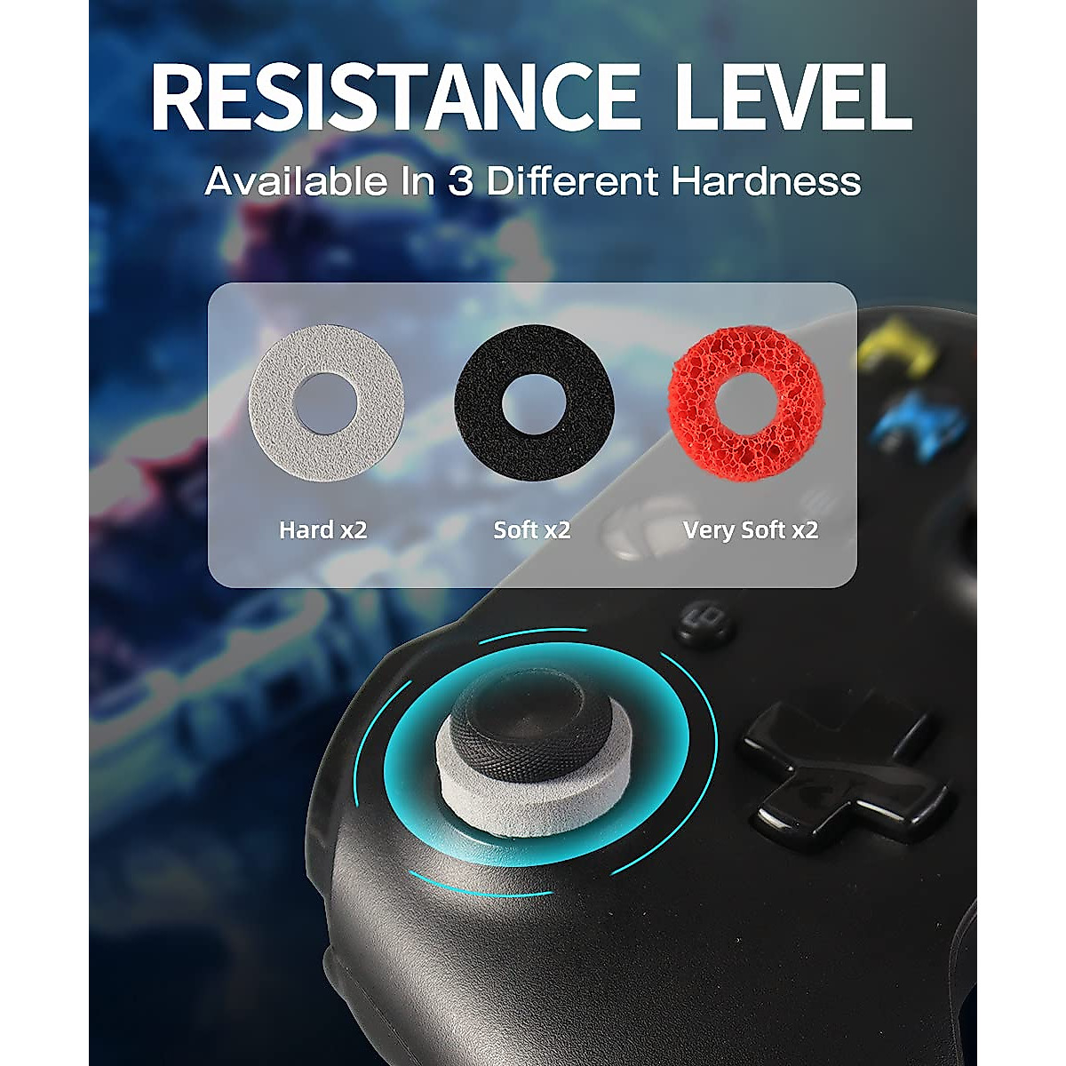 Weska Precision Rings FPS Aiming Motion Control for PS4, PS5, Xbox One, Switch Pro & Scuf Controller,Sensitivity Adjustment with 3 Different Strengths [Japanese Design]