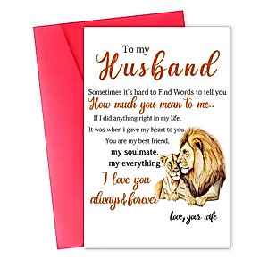 ACHICGIRL Romantic Birthday Gift for Husband, Unique Sweet Birthday Card from Wife, Thank You Husband Birthday Card, Happy Birthday To My Husband