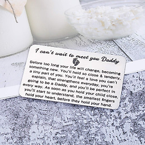 New Dad Wallet Insert Card Daddy to Be Gifts Pregnancy Baby Announcement Gifts for Him New Father Soon to Be Daddy Gifts for Men First Time Dads Gifts from New Mommy Christmas Father’s Day