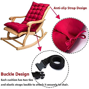 SPIOKLFD Sun Lounger Chair Cushions, 47-inch x 19.7-inch, Cotton, Expanded Polyethylene, Outdoor, Contemporary, Gray, Rectangular, Washable, Durable, Breathable, Soft