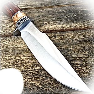 New 10.5" Stainless Steel Survival Skinning Hunting Knife Wood Handle Bowie Camping Camping Outdoor Pro Tactical Elite Knife BLDA-0668