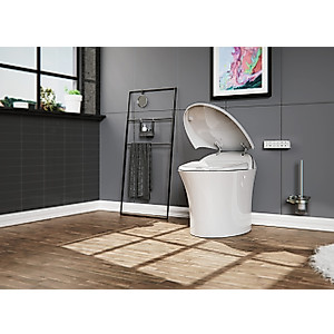 ELLAI Smart Toilet Comfort Height Elongated Intelligent toilet with Auto Open/Close Lid, One Piece Toilet with Bidet Build in and Warm Seat, Auto Flush in 1.28-GPF, White