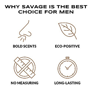 Savage for Him Laundry Detergent Sheets - No Plastic Jug, Compact & Travel-Friendly, Warrior Scent - 30 Sheets (60 Loads)