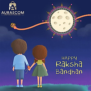 Auraecom Brotherhood Unraveled: Celebrate Raksha Bandhan with Our Charming Rakhis | Rakhi for Brother Bhaiya Bhabhi Traditional Handmade Quality Assorted Designer Rakhi, white diamond