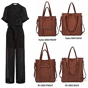 Tote Bag for Women-Reversible Woman Purses and Handbags Top Handle Satchel Purse Large Shoulder Handbag(22130-D.Brown)