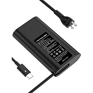 65W 45W USB C Laptop Charger for Dell Latitude 5420 5520 7420 7390 7400 7410 E5420 5320 7320 7370 5289 XPS 13 7390 9350 9360 9365 9370 Chromebook 3100 5190 Charger Type-C AC Adapter Power Supply Cord