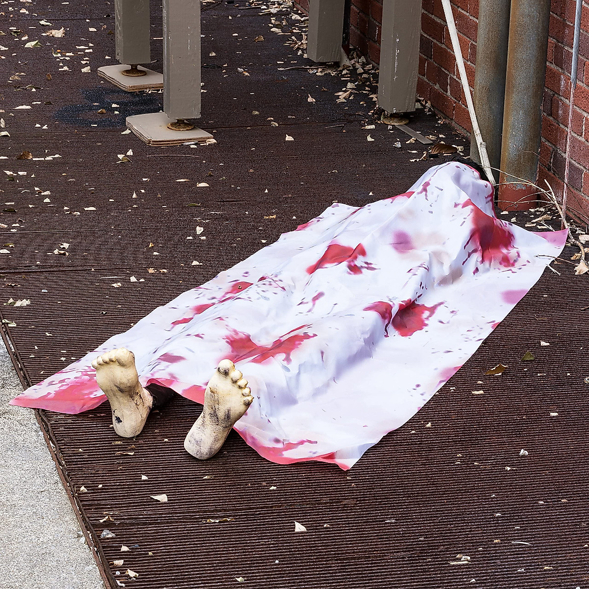 Halloween 5 Ft. Long Back From the Grave Dead Body for Creepiest Haunted House Decor - Halloween Prop Decorations - Cemetery Halloween Decorations and Outdoor Scary Props
