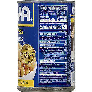 Goya Foods Chick Peas, Garbanzo Beans, 15.5 Ounce (Pack of 8)