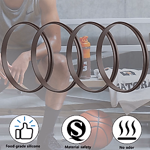 Replacement Gasket Compatible with Gatorade Water Bottle 4pcs Seal Ring Replacement for Gatorade GX Pods Silicone Lid Seal for 30oz Gatorade GX Pods