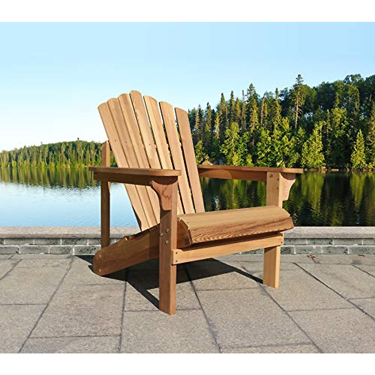 northbeam Riverside Adirondack Chair, Western Red Cedar, Natural