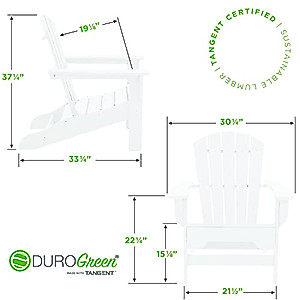 DuroGreen Boca Adirondack Chair, White