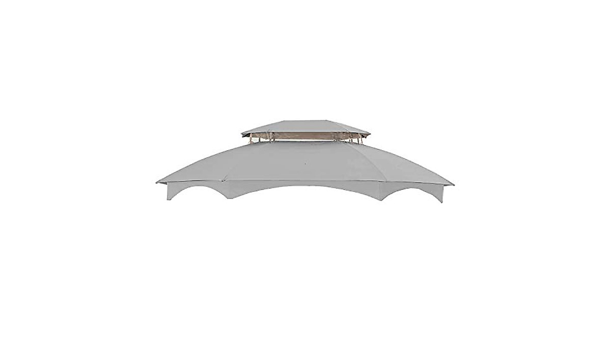 Manhattan Oval Gazebo Replacement Canopy - Slate Gray